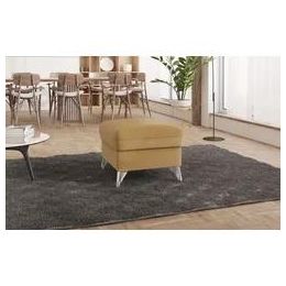 Sit & More Polsterhocker SIT & MORE "Astoria", gelb (dijon), B:63cm H:48cm T:74cm, 100% Polyester, Hocker, Polsterhocker, Passend zur "Astoria"-Serie
