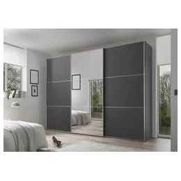 Schwebet&uuml;renschrank STAUD "Includo, Made in Germany", dekor salbei, B:280cm H:222cm T:68cm, Holzwerkstoff, Schr&auml;nke, Schwebet&uuml;renschrank, Mit Spiegelt&uuml;re und vier verschiedenen Ausstattungsvarianten