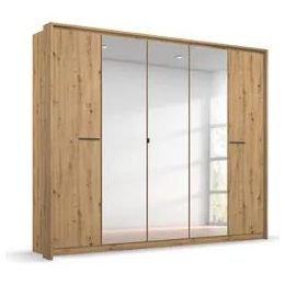 Dreht&uuml;renschrank Rauch "Kleiderschrank Schrank Garderobe W&auml;scheschrank Ankleide OTELI", braun (eiche artisan), B:230cm H:212cm T:58cm, Holzwerkstoff, Schr&auml;nke, Dreht&uuml;renschrank, inkl. Passepartout optional mit Beleuchtung MADE IN GERMANY