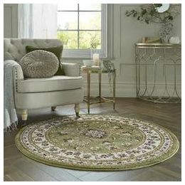 Teppich FLAIR RUGS "Sherborne", gr&uuml;n, H:8mm &Oslash;:133cm, Kunstfaser, Teppiche, Teppich