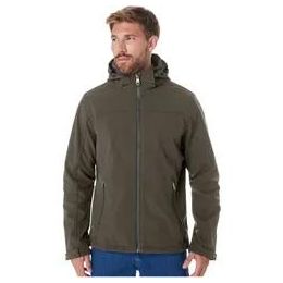 Softshelljacke Killtec "Herren Softshelljacke", Herren, Gr. L, gr&uuml;n (dunkelgr&uuml;n), Oberseite: 100% Polyester;R&uuml;ckseite: 100% Polyester, Jacken Softshelljacke, Wasserabweisende Softshelljacke mit Fleece, abnehmbarer Kapuze