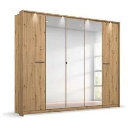 Dreht&uuml;renschrank Rauch "Kleiderschrank Schrank Garderobe W&auml;scheschrank Ankleide OTELI", braun (eiche artisan), B:230cm H:212cm T:58cm, Holzwerkstoff, Schr&auml;nke, Dreht&uuml;renschrank, inkl. Passepartout optional mit Beleuchtung MADE IN GERMANY