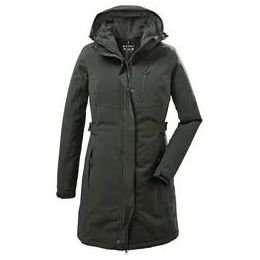 Parka Killtec "KOW 165 WMN PRK", Damen, Gr. 44, gr&uuml;n (olivgr&uuml;n), Obermaterial: 100% Polyester;Futter: 100% Polyester;F&uuml;llung: 100% Polyester, Jacken Parka, Wasser- und winddichter Parka mit Teddyfleece und abnehmbarer Kapuze