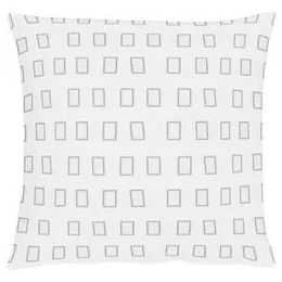 Dekokissen Apelt "Mare" Gr. 2, grau (wei&szlig;, grau, gemustert), B:49cm L:49cm, Obermaterial: 100% Polyester, Dekokissen_Sitzkissen_Kissenh&uuml;llen