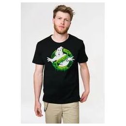 T-Shirt logoshirt "Ghostbusters &ndash; Slime Logo", Herren, Gr. M, schwarz, 100% Baumwolle, unifarben, normal, Rundhals, Shirts T-Shirt, mit coolem Print