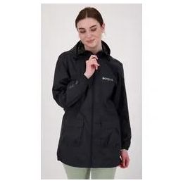 Regenmantel DEPROC ACTIVE "ROBSON LONG WOMEN", Damen, Gr. 40/42 (M), schwarz, 100% Polyester, mit innenliegendem Gummizug, M&auml;ntel, auch in Gro&szlig;en Gr&ouml;&szlig;en erh&auml;ltlich
