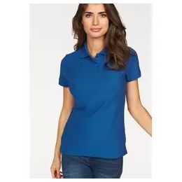 Poloshirt Fruit of the Loom "Lady-Fit Premium Polo", Damen, Gr. XL (42), blau (royalblau), Piqu&eacute;, Obermaterial: 100% Baumwolle, unifarben, Basic, sehr figurbetont h&uuml;ftbedeckend, Rundhals, Rippstrickb&uuml;ndchen, Shirts, Sommershirt, unifarben, aus reiner Baumwolle