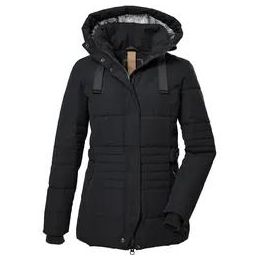 Steppjacke "GW 25 WMN QLTD JCKT", Damen, Gr. 38, schwarz, Obermaterial: 88% Polyester, 12% Baumwolle;Futter: 100% Polyester;F&uuml;llung: 100% Polyester, G.I.G.A. DX BY KILLTEC, Jacken Steppjacke, Taillierte Winterjacke, wasserabweisend, winddicht, abnehmbare Kapuze