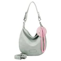 Schultertasche Fritzi aus Preussen "Fritzi Hobo", Damen, Gr. B/H/T: 10cm x 31cm x 33cm, gr&uuml;n (mint), Polyurethan (PU), unifarben, Taschen Schultertasche, mit abnehmbaren Schultergurt