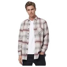 Langarmhemd Rusty Neal, Herren, Gr. XXL, EURO-Gr&ouml;&szlig;en, rot (rot, grau), 65% Polyacryl, 20% Polyester, 15% Baumwolle, kariert, Hemden, im trendigen Holzf&auml;ller-Look