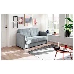 Schlafsofa Home Affaire "Milano", gr&uuml;n (mint), B:147cm H:89cm T:87cm, 100% Polyester, Sofas, Schlafsofa, zwei einzeln ausziehbare Liegefunktionen