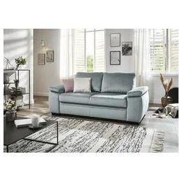 Schlafsofa DIE PLANBAR "MP-PD19021", blau (ice), B:196cm H:90cm T:100cm, 100% Polyester, Sofas, Schlafsofa, mit L&auml;ngsschl&auml;ferfunktion 140x210 cm