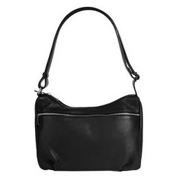 Shopper Samantha Look, Damen, Gr. B/H/T: 29cm x 22cm x 13cm onesize, schwarz, Leder, leicht gl&auml;nzend, unifarben, Taschen Shopper, echt Leder, Made in Italy