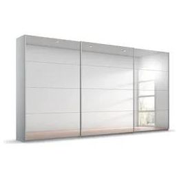 Schwebet&uuml;renschrank Rauch "Kleiderschrank Schrank Garderobe W&auml;scheschrank Ankleide OTELI", grau (seidengrau), B:360cm H:210cm T:62cm, Holzwerkstoff, Schr&auml;nke, Schwebet&uuml;renschrank, mit Spiegelfront, inkl. W&auml;scheeinteilung mit 3 Innenschubladen