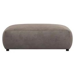 Pouf FLEXLUX "Lucera", braun (taupe braun), B:104cm H:41cm T:82cm, Kunststoff, Poufs, Pouf, modern & anschmiegsam, Kaltschaum, Stahl-Wellenunterfederung