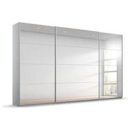 Schwebet&uuml;renschrank Rauch "Kleiderschrank Schrank Garderobe W&auml;scheschrank Ankleide OTELI", grau (seidengrau), B:315cm H:210cm T:62cm, Holzwerkstoff, Schr&auml;nke, Schwebet&uuml;renschrank, mit Spiegelfront, inkl. W&auml;scheeinteilung mit 3 Innenschubladen