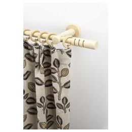 Gardinenstange Garesa "PEMPIA", beige (natur), L:450cm &Oslash;:20mm, Holzwerkstoff, Metall, Gardinenstangen, Vorhanggarnitur, verl&auml;ngerbar, Knopf m.Ausschnitten, mit Ringen