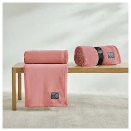 Wohndecke s.Oliver "s.Oliver Decke Kuschelsoft", rosa (coral), B:150cm L:200cm, Polyester, Wohndecken, Wohndecke, 150 x 200 cm, in bunten Farben, weich, 330g/m2