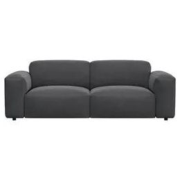 2,5-Sitzer FLEXLUX "Lucera Sofa, super bequem durch hochwertigen Sitzaufbau mit Kaltschaum", grau (dervit grau), B:219cm H:73cm T:102cm, 100% Polyester, Sofas, modern & anschmiegsam, Designsofa
