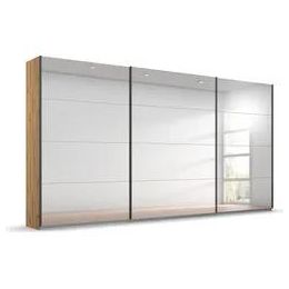 Schwebet&uuml;renschrank Rauch "Kleiderschrank Schrank Garderobe W&auml;scheschrank Ankleide OTELI", braun (eiche artisan), B:360cm H:229cm T:62cm, Holzwerkstoff, Schr&auml;nke, Schwebet&uuml;renschrank, mit Spiegelfront, inkl. W&auml;scheeinteilung mit 3 Innenschubladen