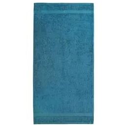 Handtuch Dyckhoff "Planet", blau (petrol), B:50cm L:100cm, Walkfrottier, Obermaterial: 100% Baumwolle, Handt&uuml;cher