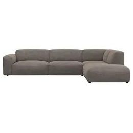 Ecksofa FLEXLUX "Lucera, super bequem durch hochwertigen Sitzaufbau mit Kaltschaum", braun (taupe braun), B:321cm H:73cm T:231cm, 85% Polyester/15%Polyamide, Sofas, Ecksofa, modern & anschmiegsam, L-Form, Designsofa