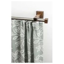 Gardinenschiene Garesa "Cubus, Quad Innenlauf", braun (chromfarben, nussbaum), L:410cm, Gardinenstangen, Gardinenschiene, Innenlauf-Vorhanggarnitur, verl&auml;ngerbar, Holz-Aluminium
