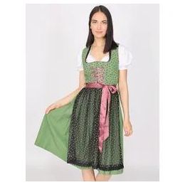 Dirndl JCC "31023115", Damen, Gr. 38, Normalgr&ouml;&szlig;en, gr&uuml;n (olive), Obermaterial: 100% Baumwolle; Futter: 100% Baumwolle; Sch&uuml;rze: 100% Polyester, Kleider