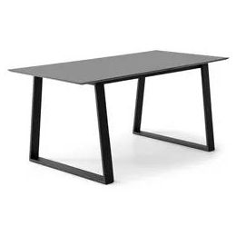 Esstisch HAMMEL FURNITURE "Meza Designtisch mit Auszugsfunktion und 2 Einlegeplatten", grau (graphit, schwarz, graphit), B:165cm H:73,5cm, Tischplatte: Graphit nanobehandeltes Fenix-Laminat (schwarzer Rand), Gestell: Pulverbeschichtetes schwarzes Metall, RAL9005 matt. Mit nanobehandeltem Laminat, einer matten, seidigen Oberfl&auml;che, die Fingerabdr&uuml;cke abweist und langlebig und hygienisch ist., Tisch