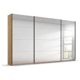 Schwebet&uuml;renschrank Rauch "Kleiderschrank Schrank Garderobe W&auml;scheschrank Ankleide OTELI", braun (eiche artisan), B:315cm H:229cm T:62cm, Holzwerkstoff, Schr&auml;nke, Schwebet&uuml;renschrank, mit Spiegelfront, inkl. W&auml;scheeinteilung mit 3 Innenschubladen