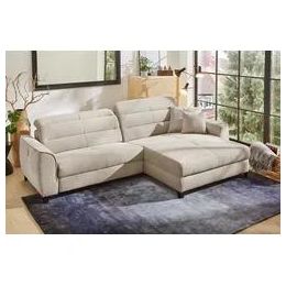 Jockenh&ouml;fer Ecksofa JOCKENH&Ouml;FER GRUPPE "Double One L-Form, B: 288cm", grau (grau, beige), B:288cm T:105cm, Korpus: 100% Polyester;Kissen: 100% Polyester, Sofas, Ecksofa, mit 2x 120cm breiten, elektromotorischen Relaxfunktionen, Topseller
