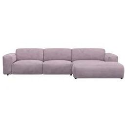 Ecksofa FLEXLUX "Lucera bequem und komfortabel durch hochwertigen Sitzaufbau, L-Form", lila (soft lavender), B:319cm H:73cm T:171cm, 85% Polyester/15%Polyamide, Sofas, Ecksofa, modern & anschmiegsam, Kaltschaum, Stahl-Wellenunterfederung