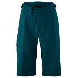 Radhose Gonso "NOMESINO", Damen, Gr. 34, Normalgr&ouml;&szlig;en, blau (fossil blau), 85% Polyester, 15% Elastan, Hosen, Damen Bike-Shorts, MTB Fahrradhose mit Sitzpolster, Bund flexibel