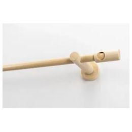 Gardinenstange Garesa "PANDRI", beige (natur), L:480cm &Oslash;:20mm, Holzwerkstoff, Gardinenstangen, Vorhanggarnitur, verl&auml;ngerbar, gerader Knopf mit Ausschnitt