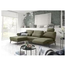 Ecksofa 3C Candy "Kairo modernes Multifunktions-Sofa, bequem, L-Form", gr&uuml;n (oliv), B:317cm H:87cm T:188cm, 100% Polyester, Sofas, Ecksofa, inklusive Drehsitz, Armlehnen- und R&uuml;ckenverstellung, OTTOs Choice