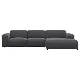 Ecksofa FLEXLUX "Lucera bequem und komfortabel durch hochwertigen Sitzaufbau, L-Form", grau (dervit grau), B:319cm H:73cm T:171cm, 100% Polyester, Sofas, Ecksofa, modern & anschmiegsam, Kaltschaum, Stahl-Wellenunterfederung