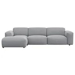 Ecksofa FLEXLUX "Lucera bequem und komfortabel durch hochwertigen Sitzaufbau, L.Form", grau (sophisto grau), B:284cm H:73cm T:171cm, 100% Polyester, Sofas, Ecksofa, modern & anschmiegsam, Kaltschaum, Stahl-Wellenunterfederung