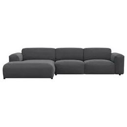 Ecksofa FLEXLUX "Lucera bequem und komfortabel durch hochwertigen Sitzaufbau, L-Form", grau (dervit grau), B:319cm H:73cm T:171cm, 100% Polyester, Sofas, Ecksofa, modern & anschmiegsam, Kaltschaum, Stahl-Wellenunterfederung
