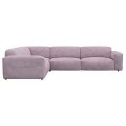 Ecksofa FLEXLUX "Lucera, super bequem durch hochwertigen Sitzaufbau mit Kaltschaum", lila (soft lavender), B:319cm H:73cm T:285cm, 85% Polyester/15%Polyamide, Sofas, Ecksofa, modern & anschmiegsam, L-Form, Designsofa