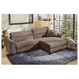 Jockenh&ouml;fer Ecksofa JOCKENH&Ouml;FER GRUPPE "Double One L-Form, B: 288cm", grau (taube), B:288cm T:105cm, Korpus: 100% Polyester;Kissen: 100% Polyester, Sofas, Ecksofa, mit 2x 120cm breiten, elektromotorischen Relaxfunktionen, Topseller