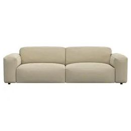 3-Sitzer FLEXLUX "Lucera Sofa, super bequem durch hochwertigen Sitzaufbau mit Kaltschaum", beige (sandy beige), B:252cm H:73cm T:102cm, 100% Polyester, Sofas, modern & anschmiegsam, Designsofa