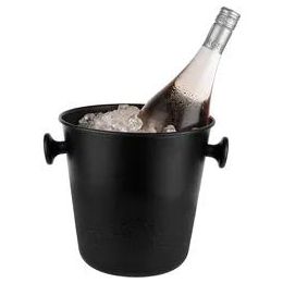 Wein- und Sektk&uuml;hler APS, schwarz, B:21,5cm H:22cm, Aluminium, Eisk&uuml;bel, mit 2 Griffen aus ABS, 5 Liter, Lieferung ohne St&auml;nder