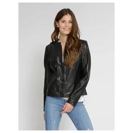 Lederjacke Mustang "31022106", Damen, Gr. S, schwarz, Obermaterial: 100% Lammleder. Futter: 100% Baumwolle. &Auml;rmelfutter: 100% Polyester. Taschenfutter: 100% Baumwolle, Ziersteppung, Jacken