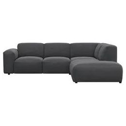 Ecksofa FLEXLUX "Lucera, super Sitzkomfort durch Kaltschaum im Sitz, L-Form", grau (dervit grau), B:256cm H:73cm T:231cm, 100% Polyester, Sofas, Ecksofa, modern & anschmiegsam, Designsofa, modernes skandinavisches Design