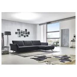 Ecksofa DIE PLANBAR "MP-IN20041 L-Form", grau (anthrazit), B:285cm H:84cm T:178cm, 100% Polyester, Sofas, Ecksofa, optional Sitztiefenverstellung und Kopfst&uuml;tzen