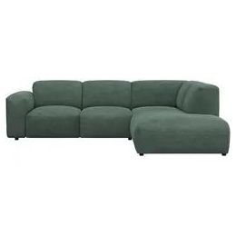 Ecksofa FLEXLUX "Lucera, super Sitzkomfort durch Kaltschaum im Sitz, L-Form", gr&uuml;n (dusty gr&uuml;n), B:256cm H:73cm T:231cm, 85% Polyester/15%Polyamide, Sofas, Ecksofa, modern & anschmiegsam, Designsofa, modernes skandinavisches Design