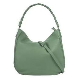 Henkeltasche Samantha Look, Damen, Gr. B/H/T: 34cm x 31cm x 10cm onesize, gr&uuml;n (mint), Leder, leicht gl&auml;nzend, unifarben, Taschen, echt Leder, Made in Italy