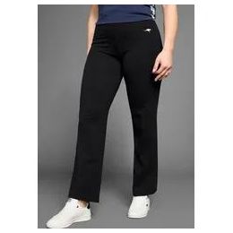 Jazzpants Kangaroos, Damen, Gr. 54, N-Gr, schwarz, Jersey, Obermaterial: 95% Baumwolle, 5% Elasthan, kontrastfarbene Details, unifarben, schmal lang, Hosen, Bootcut gro&szlig;e Gr&ouml;&szlig;en, Topseller