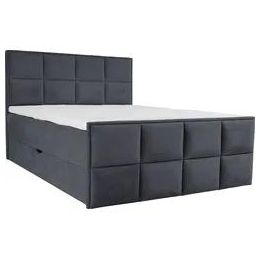Boxspringbett Home Affaire "Timeo", grau (anthrazit), B:184cm L:210cm, Komplettbetten, Boxspringbett, in den Breiten 120,140,160 & 180 cm erh&auml;ltlich
