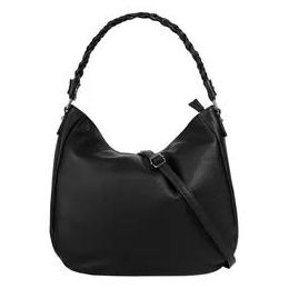Henkeltasche Samantha Look, Damen, Gr. B/H/T: 34cm x 31cm x 10cm onesize, schwarz, Leder, leicht gl&auml;nzend, unifarben, Taschen, echt Leder, Made in Italy